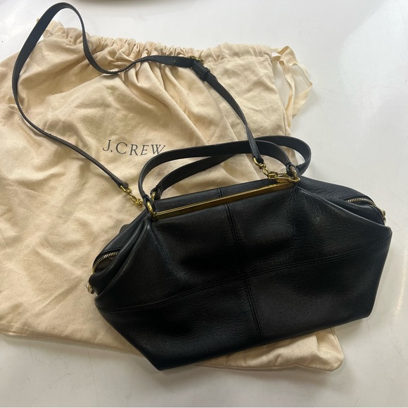 J. Crew | Bags | Jcrew Womens Leather Black Crossbody Bag L77 | Poshmark